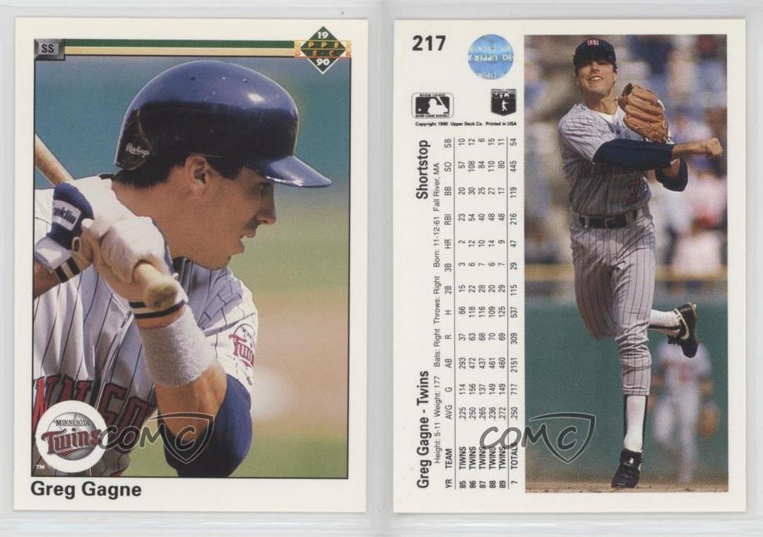 Greg Gagne #217 Prices | 1990 Upper Deck | Baseball Cards