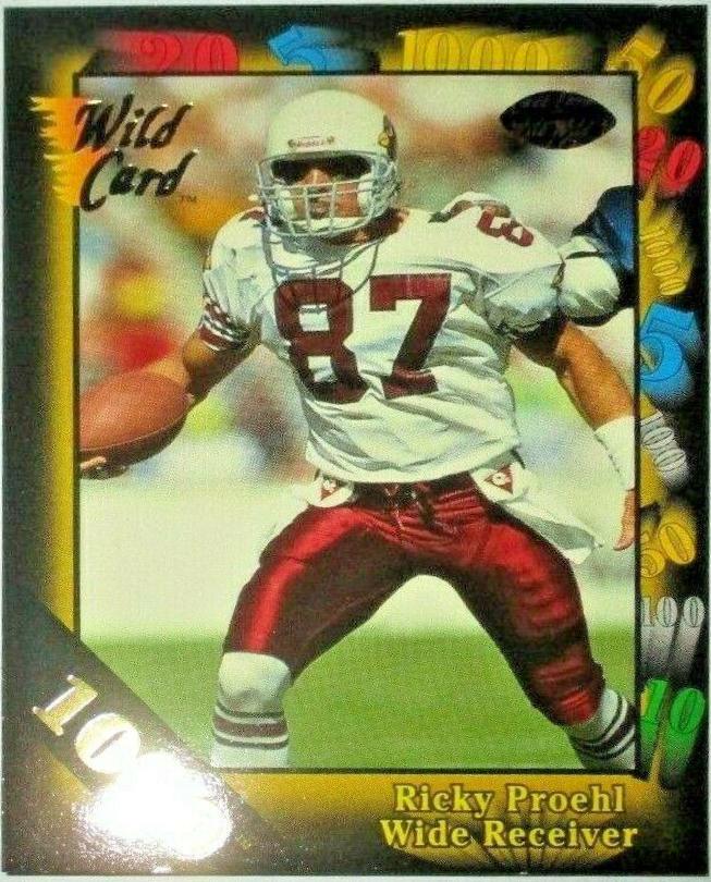 Ricky Proehl [1000 Stripe] #79 Prices | 1991 Wild Card | Football Cards