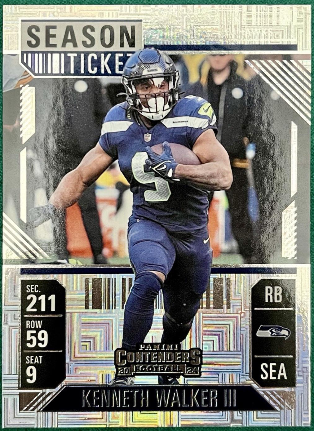 Kenneth Walker III [Mojo] #89 Prices | 2024 Panini Contenders ...