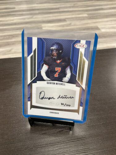 Quinyon MItchell [Gold] #A-QM Prices | 2024 Sage HIT Autographs ...