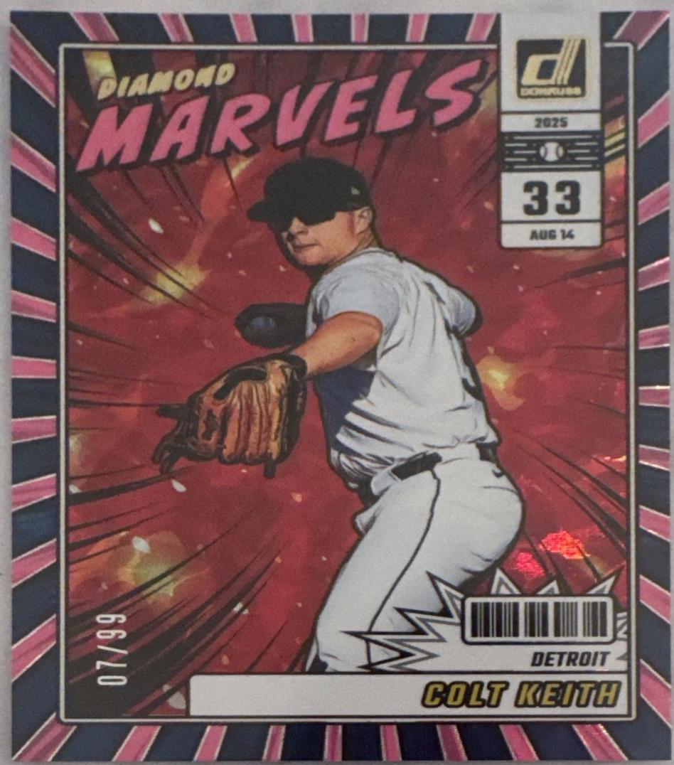 Colt Keith [Pink Ice] #10 Prices | 2025 Panini Donruss Diamond Marvels ...