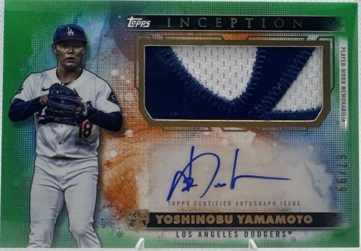Yoshinobu Yamamoto [Green] #APC-YY Prices | 2024 Topps Inception ...