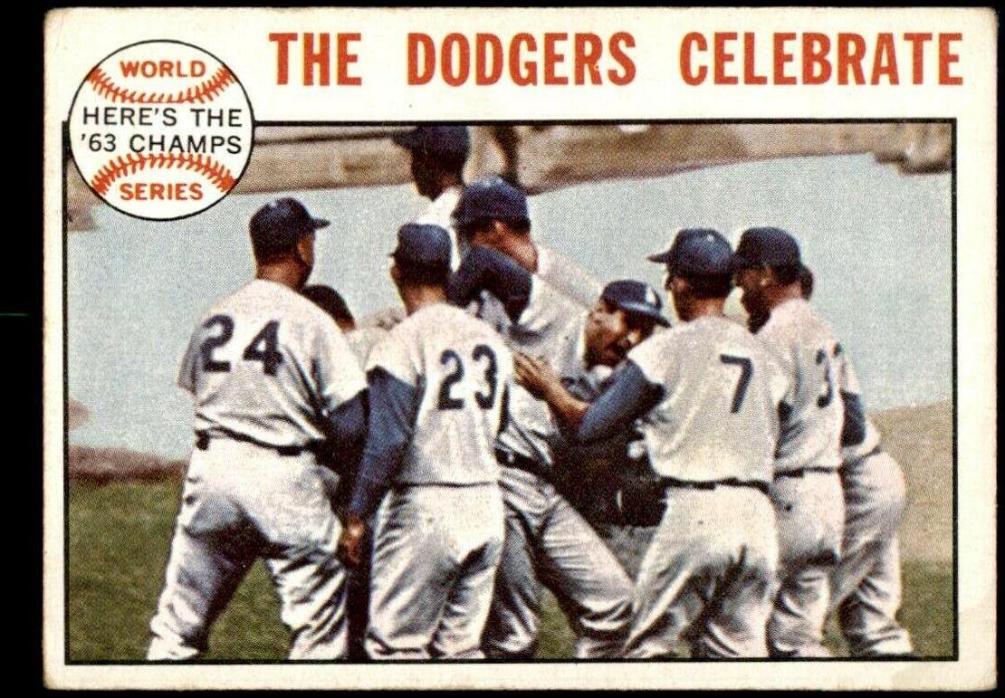 1963 World Series [The Dodgers Celebrate] #140 Prices | 1964 Topps ...