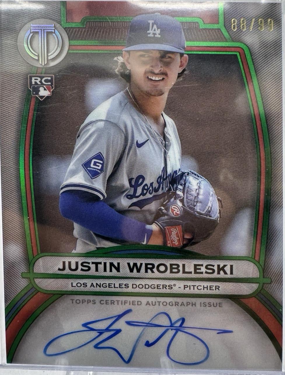 Justin Wrobleski [Green] #TA-JW Prices | 2025 Topps Tribute Autograph ...