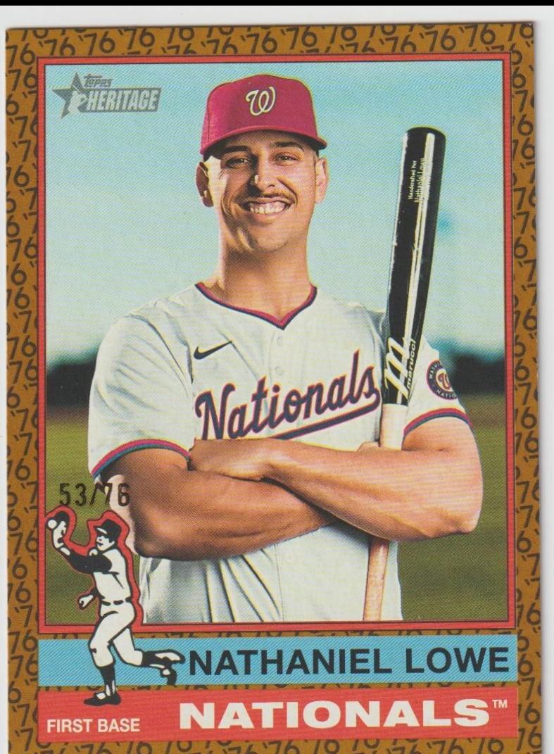 Nathaniel Lowe [Yellow Border] #485 Prices | 2025 Topps Heritage ...