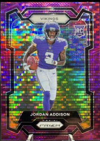 Jordan Addison [Purple Pulsar] #368 Prices | 2023 Panini Prizm ...