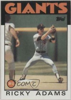 Ricky Adams #153 Prices | 1986 Topps | Baseball Cards
