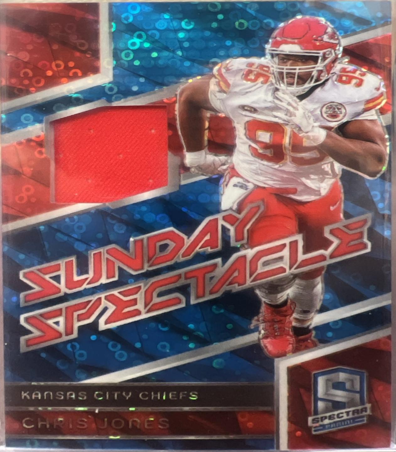 Chris Jones [Blue Neon] #SS-CJS Prices | 2024 Panini Spectra Sunday Spectacle | Football Cards
