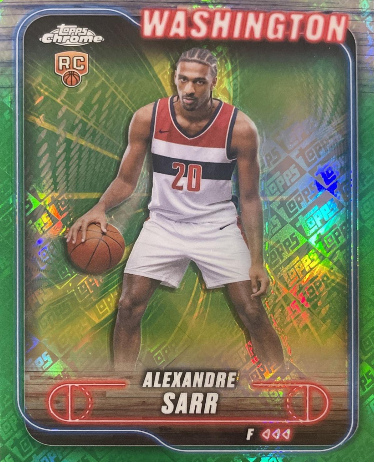 Alexandre Sarr [Topps Green Refractor] #136 Prices | 2024 Topps Chrome ...