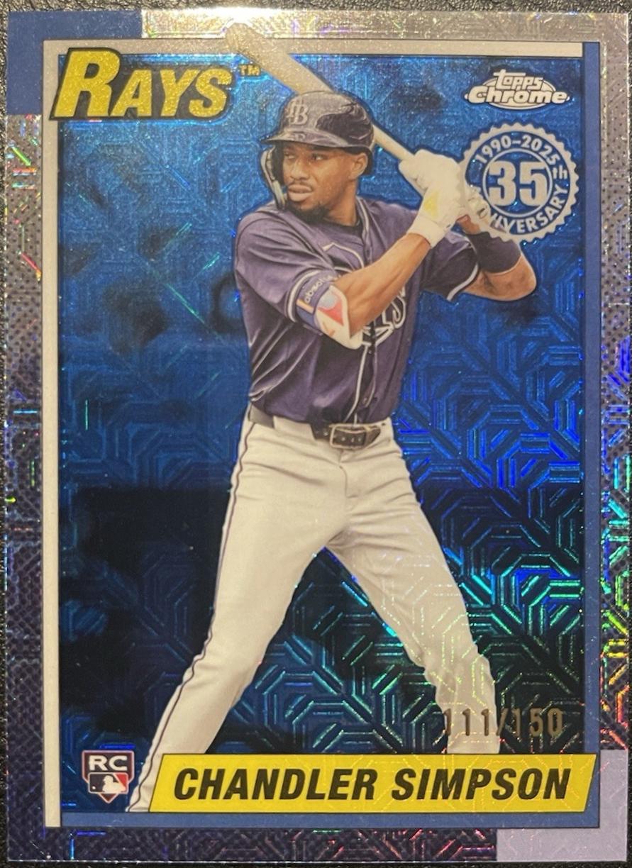 Chandler Simpson [Blue] #U90C-27 Prices | 2025 Topps Update 1990 Chrome ...