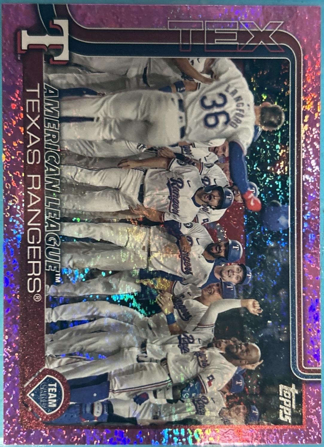 Texas Rangers [Pink Holo Foil] #593 Prices | 2025 Topps Series 2 ...