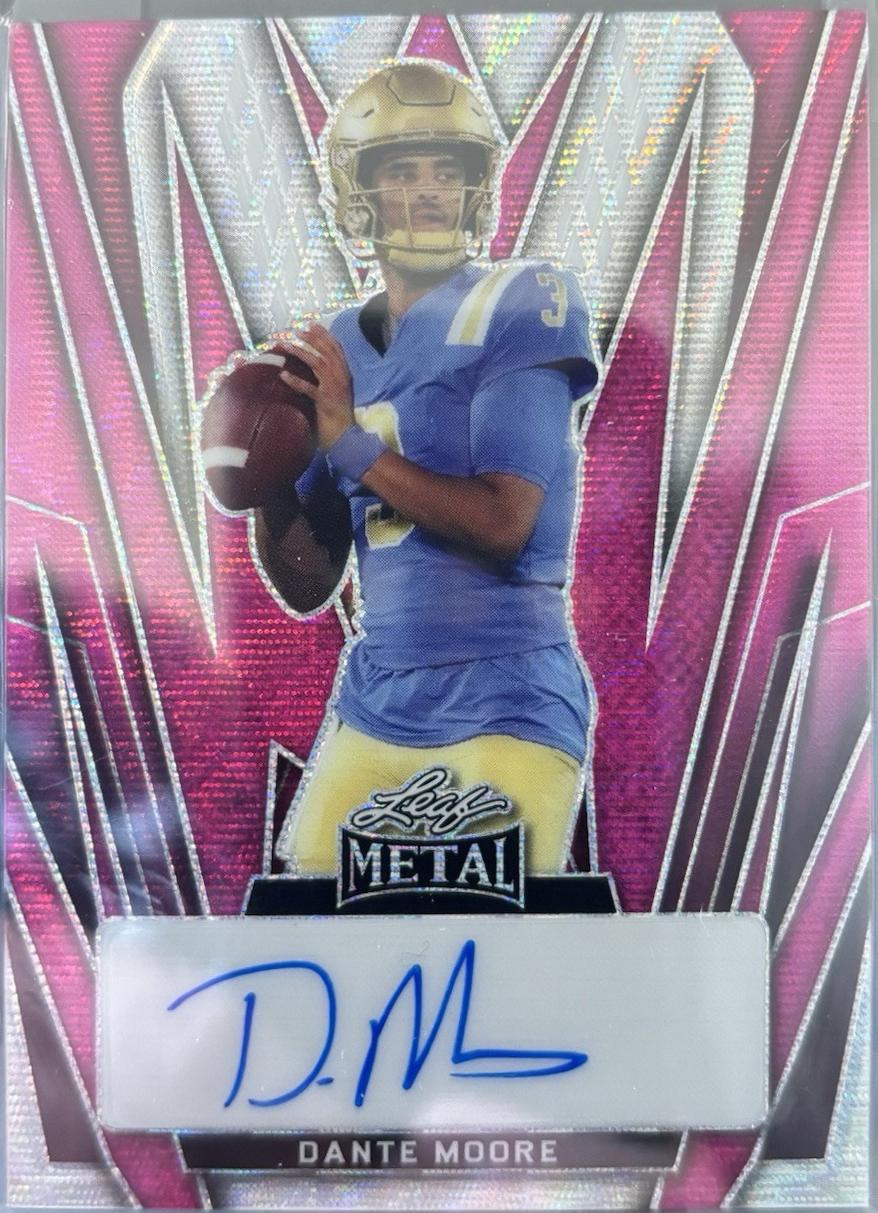 Dante Moore [Pink Wave] #BA-DM1 Prices | 2024 Leaf Metal Autograph ...