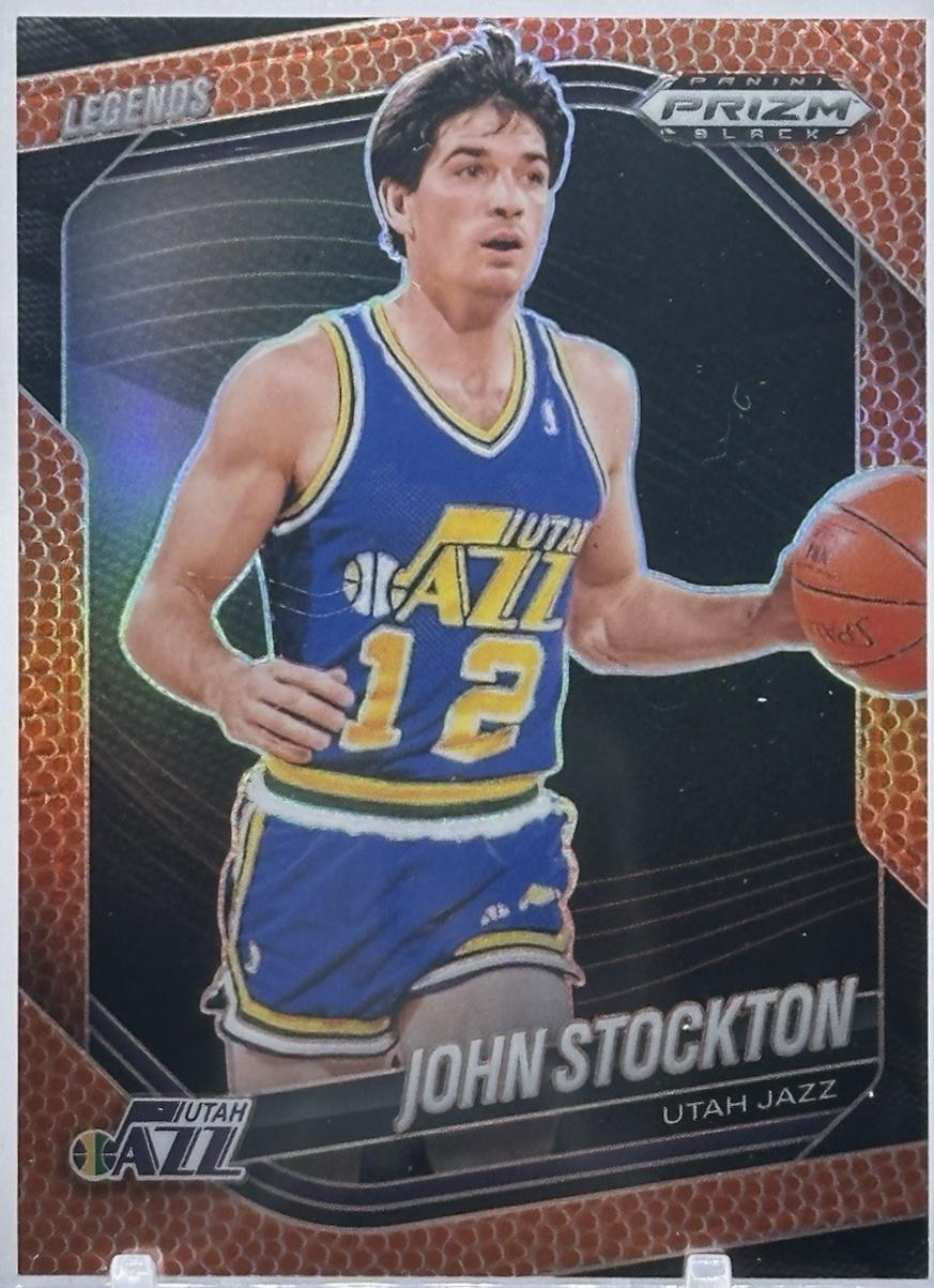 John Stockton [Basketball Logo] #283 Prices | 2024 Panini Prizm Black ...