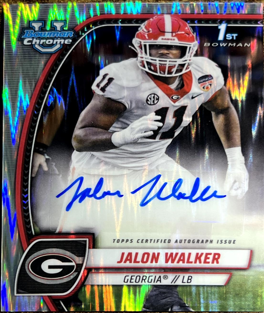 Jalon Walker [Stealth Refractor] #PA-JWA Prices | 2024 Bowman Chrome ...
