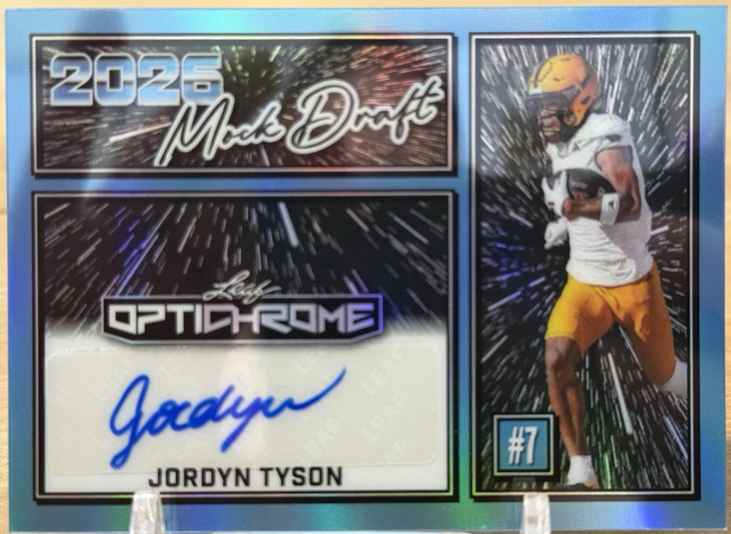 Jordyn Tyson [Prismatic Blue] #MA-JT1 Prices | 2025 Leaf Optichrome ...