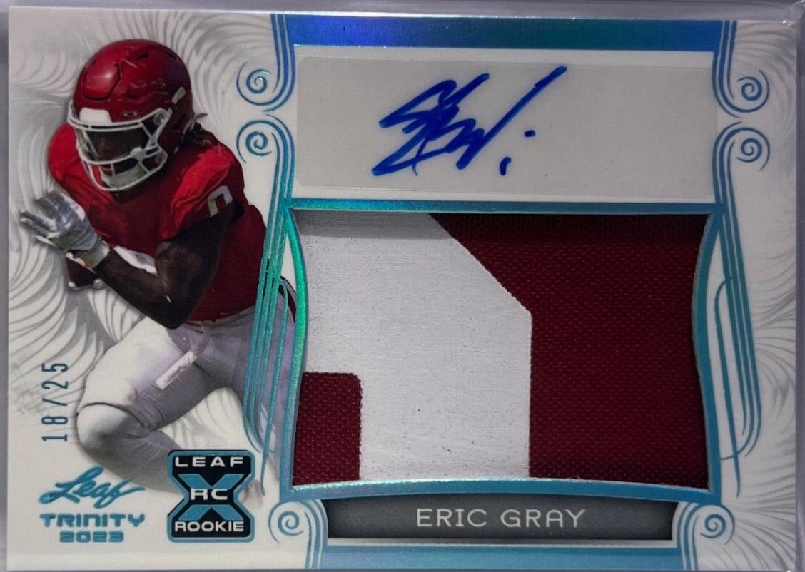 Eric Gray [Silver] #PA-EG1 Prices | 2023 Leaf Trinity Patch Autograph ...