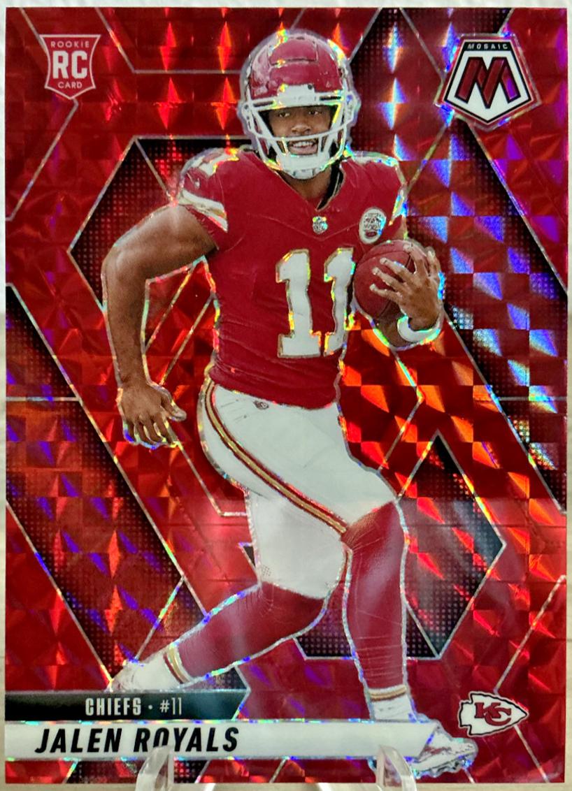 Jalen Royals [Red Sparkle] #313 Prices | 2025 Panini Mosaic | Football ...