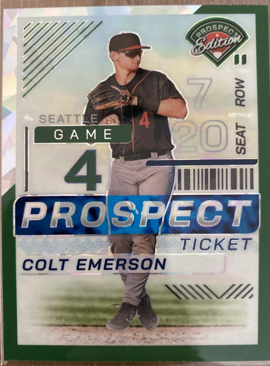 Colt Emerson [Green Ice Ticket Holo] #124 Prices | 2024 Panini Prospect ...