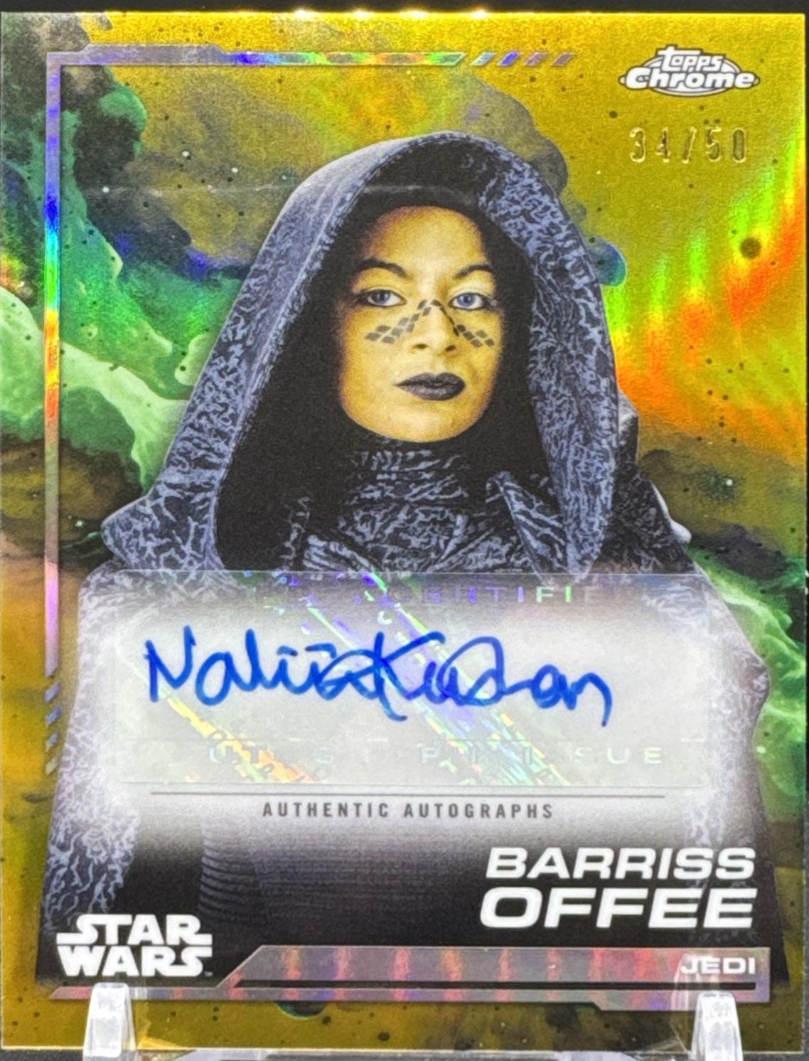 Nalini Krishan as Barriss Offee [Gold Refractor] #AU-NK Prices | Star ...