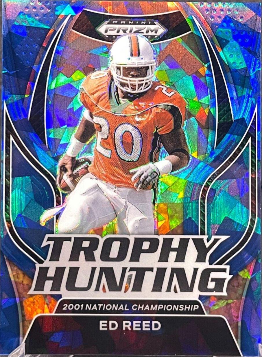 Ed Reed [Blue Ice] #TH-17 Prices | 2023 Panini Prizm Draft Picks Trophy ...