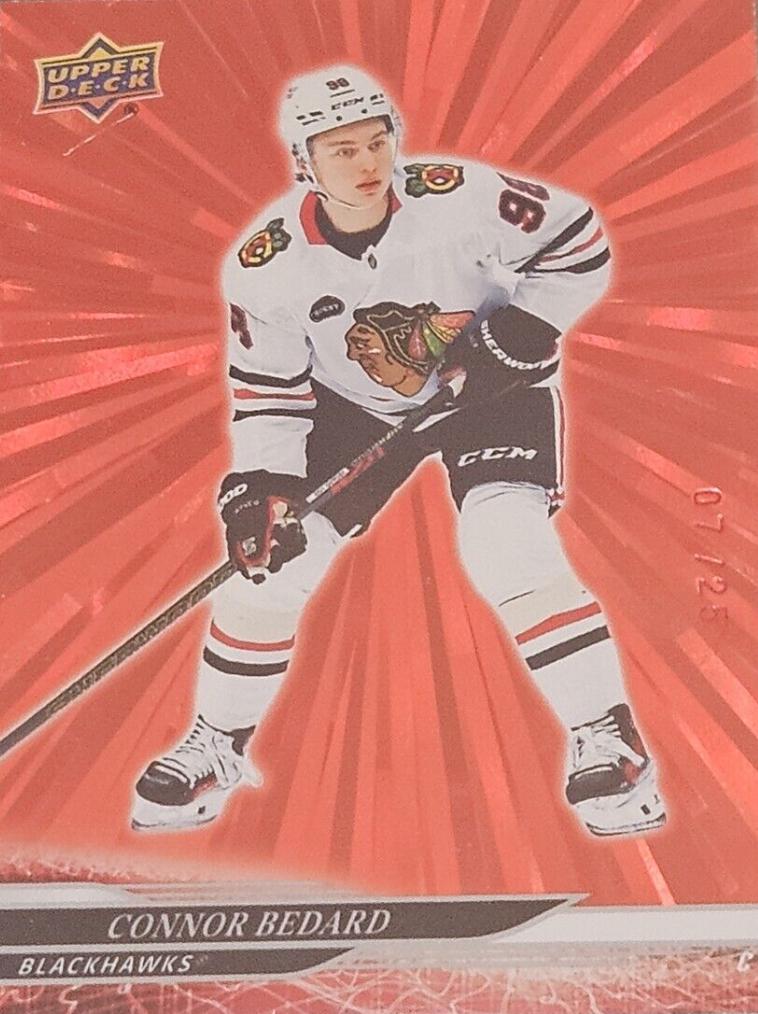 Connor Bedard [Outburst Red] #42 Prices | 2024 Upper Deck | Hockey Cards