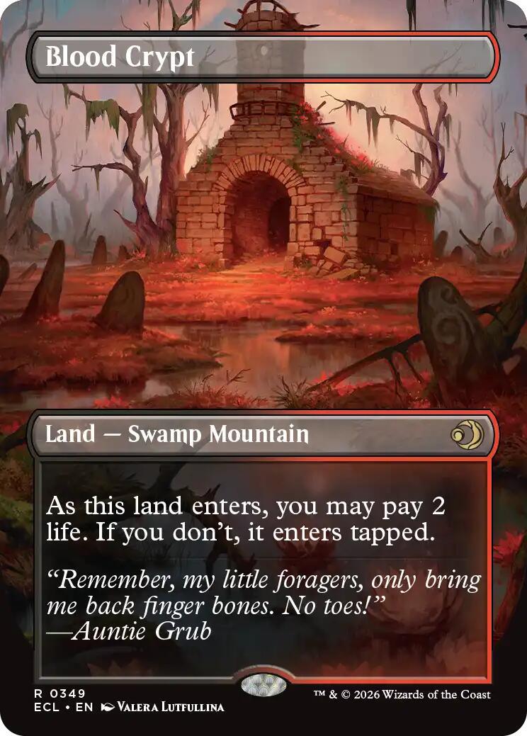 Blood Crypt [Borderless] #349 Prices | Magic Lorwyn Eclipsed | Magic Cards
