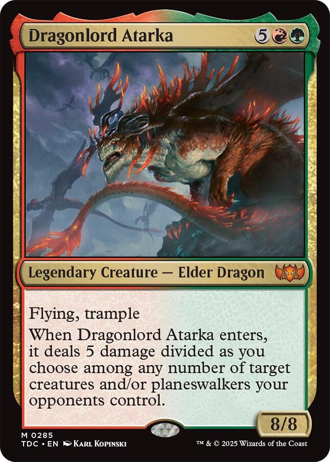 Dragonlord Atarka #285 Prices | Magic Tarkir: Dragonstorm Commander ...