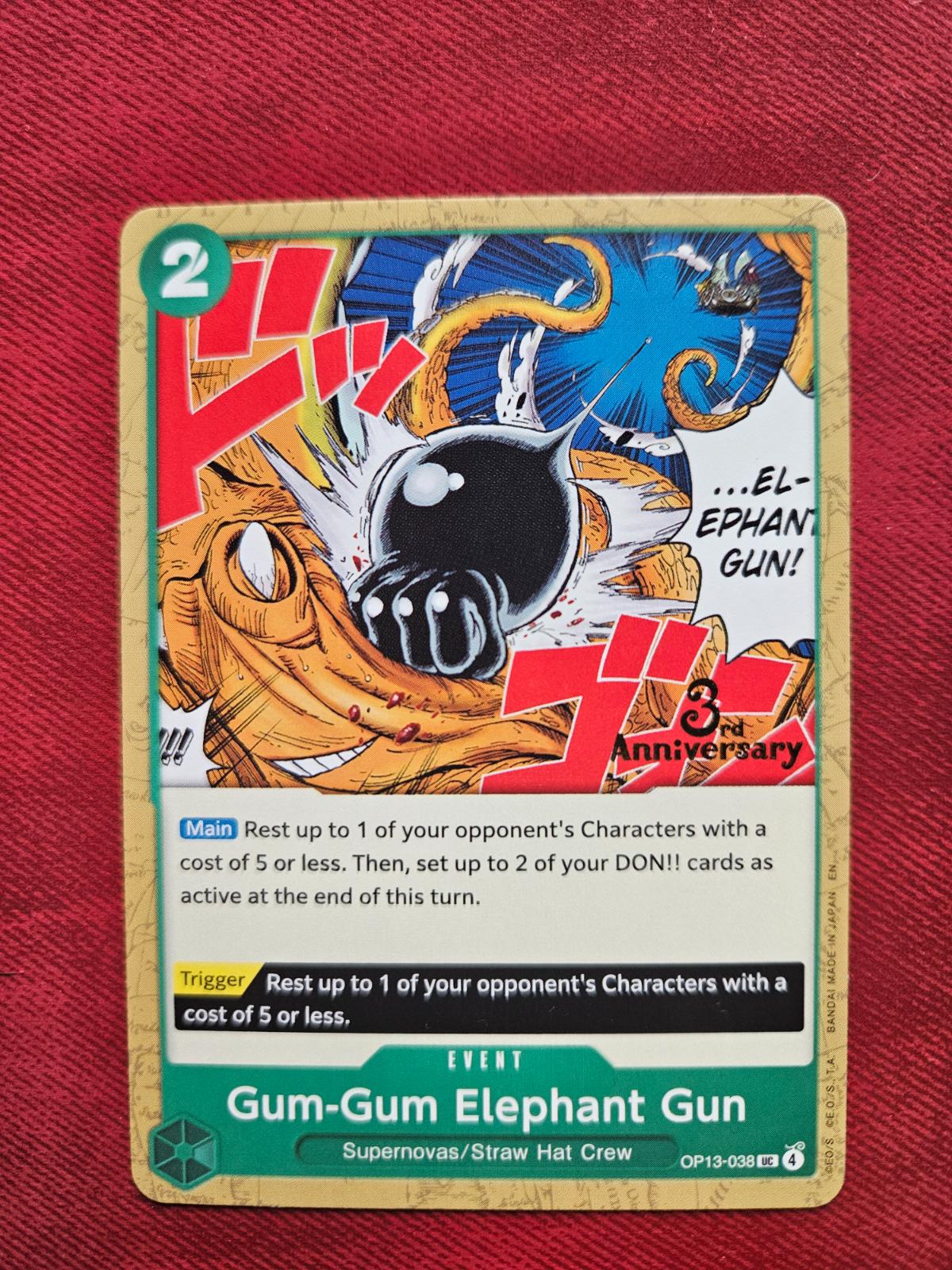 Gum-Gum Elephant Gun [3rd Anniversary] OP13-038 Prices | One Piece ...