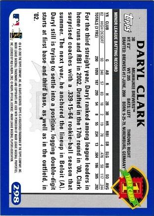Daryl Clark #298 Prices [Rookie] | 2003 Topps | Baseball Cards