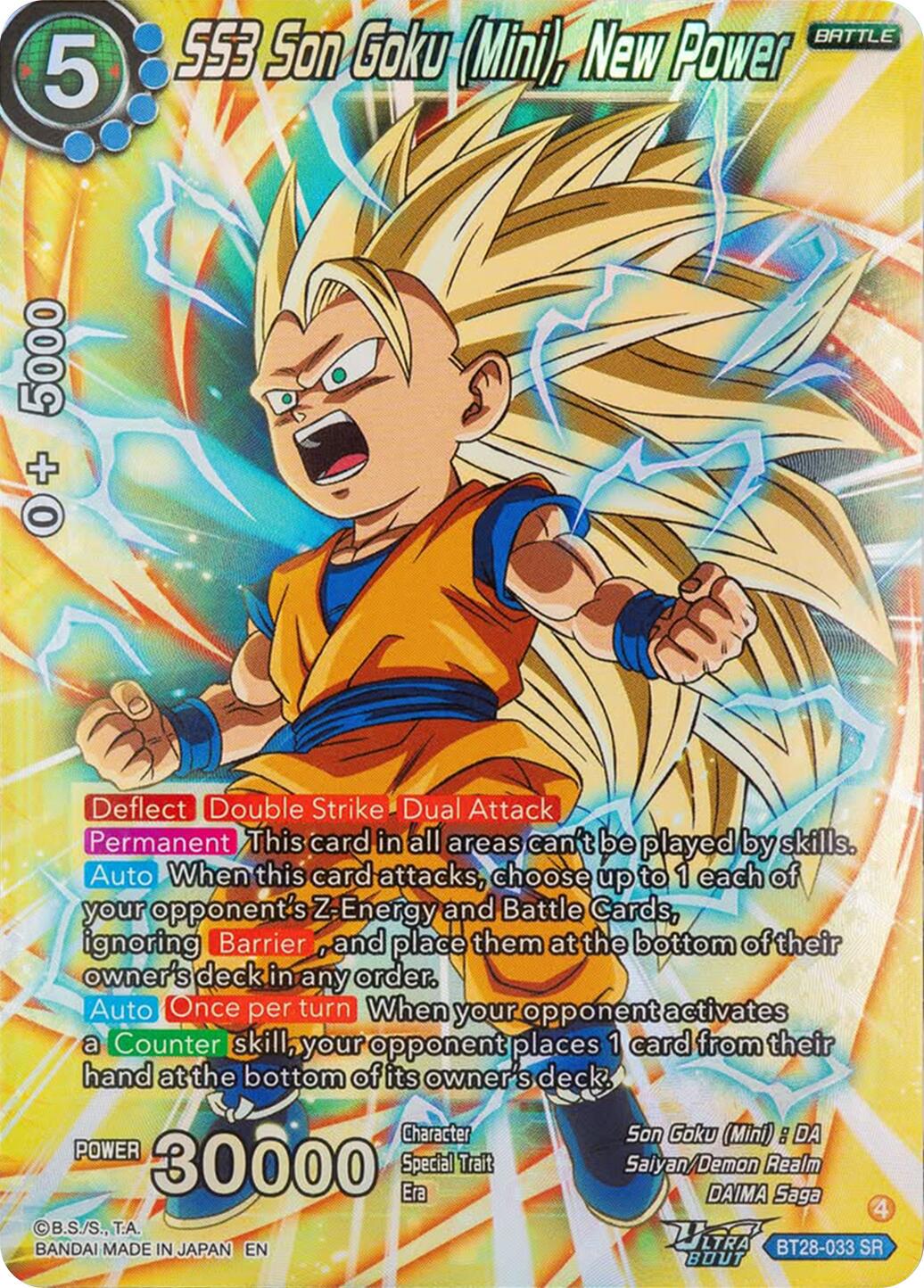 SS3 Son Goku Mini, New Power BT28-033 Prices | Dragon Ball Super ...