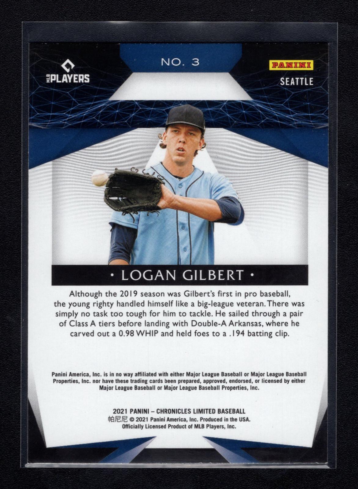 Logan Gilbert #3 Prices | 2021 Panini Chronicles Limited | Baseball Cards