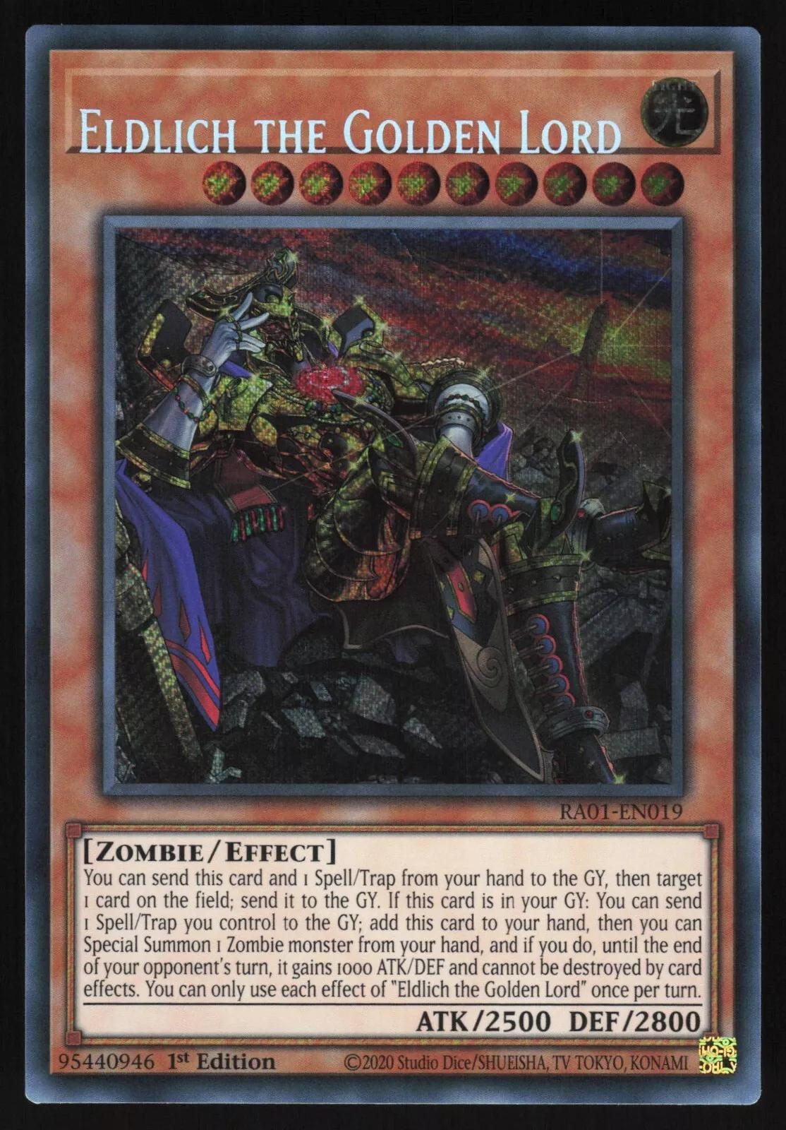 Eldlich The Golden Lord [Misprint] RA01-EN019 Prices | YuGiOh 25th ...