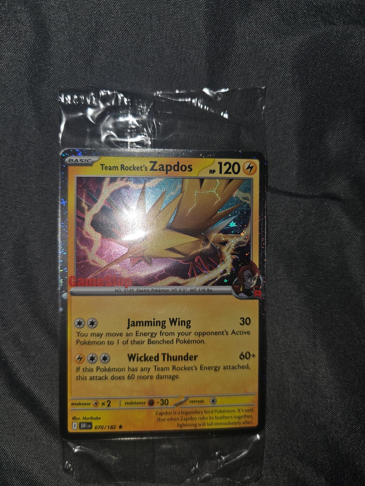 Team Rocket ZaPdos [Gamestop] #70 Precios | Pokemon Destined Rivals ...