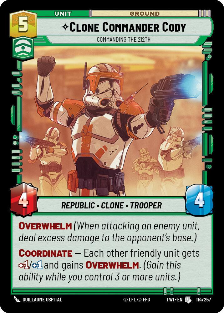 Clone Commander Cody - Commanding the 212th [Foil] #114 Prices | Star ...