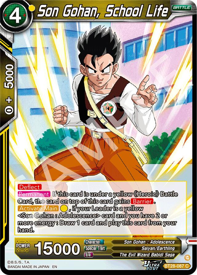 Son Gohan, School Life BT28-087 Prices | Dragon Ball Super Prismatic ...
