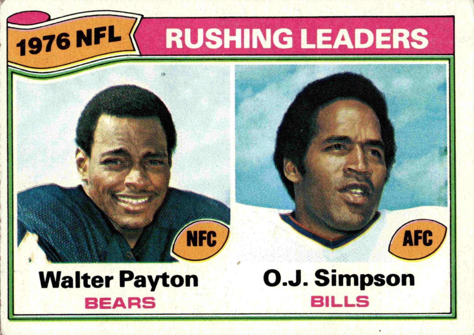 Rushing Leaders: Payton, Simpson #3 Prices | 1977 Topps | Football Cards