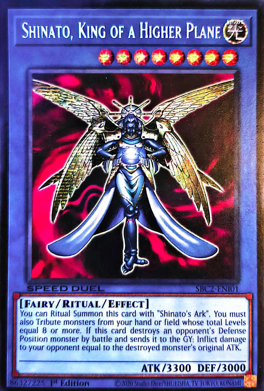 Shinato, King of a Higher Plane [Prismatic Secret Rare] SBC2-ENI01 Prices | YuGiOh Speed Duel ...