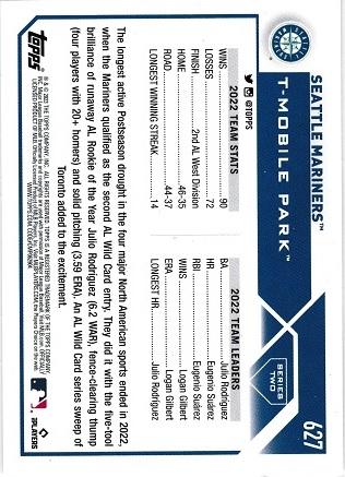 Seattle Mariners #627 Prices | 2023 Topps | Baseball Cards