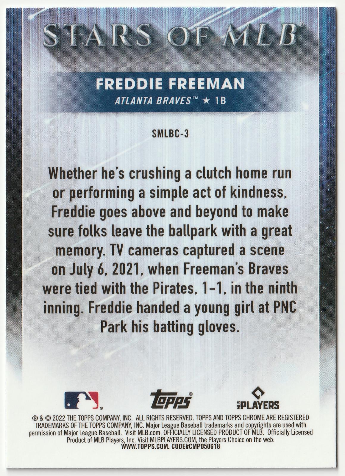 Freddie Freeman #SMLBC-3 Prices | 2022 Topps Stars of MLB Chrome ...