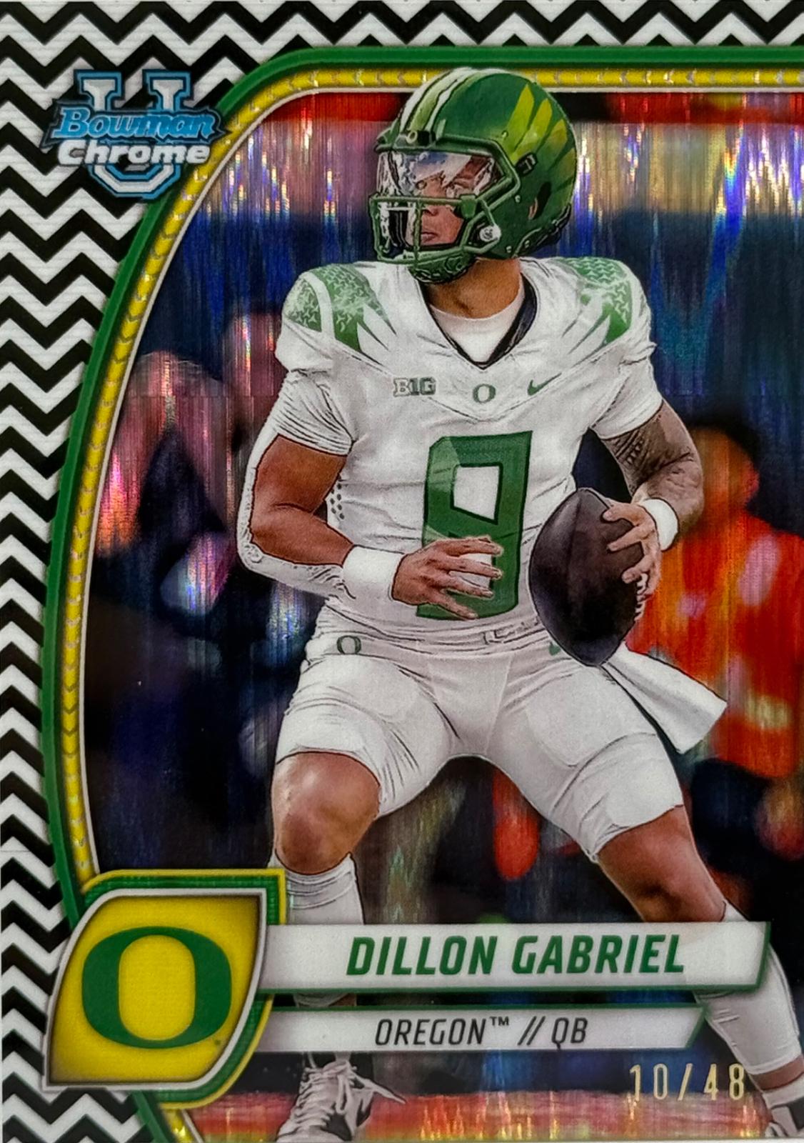 Dillon Gabriel [Black White Stealth Refractor] #3 Prices | 2024 Bowman ...