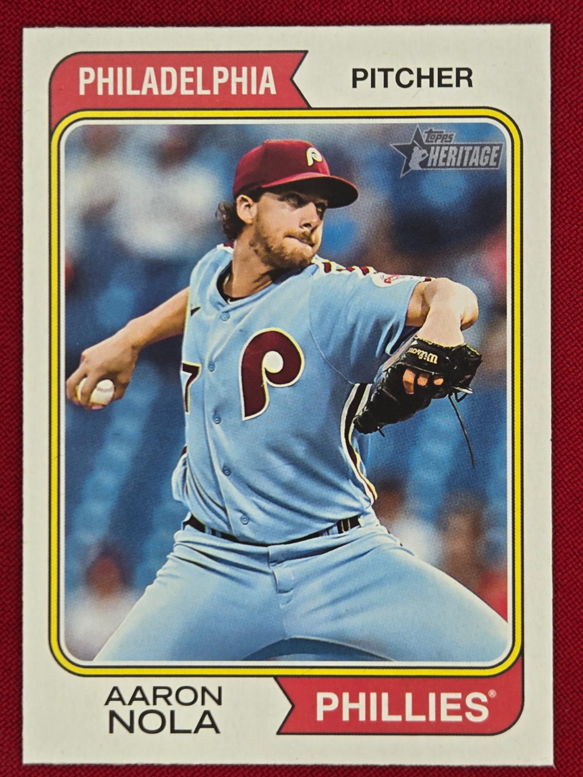 Aaron Nola #300 Prices | 2023 Topps Heritage | Baseball Cards