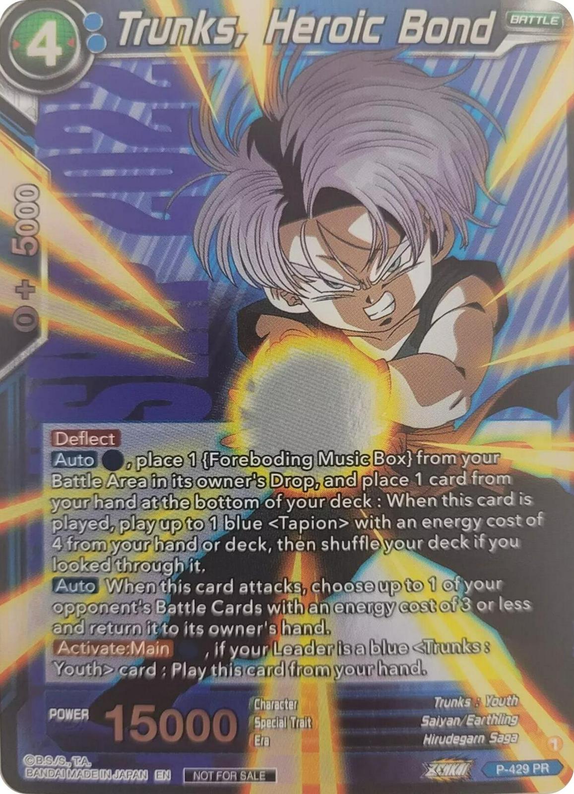 Trunks, Heroic Bond P-429 Prices | Dragon Ball Super Divine Multiverse ...