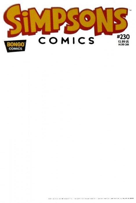 Simpsons Comics [Blank Sketch] #230 (2016) Prices | Simpsons Comics Series