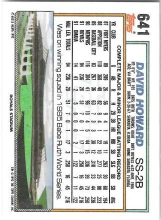 David Howard #641 Prices | 1992 Topps | Baseball Cards