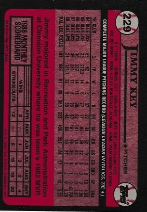 Jimmy Key #229 Prices | 1989 Topps | Baseball Cards