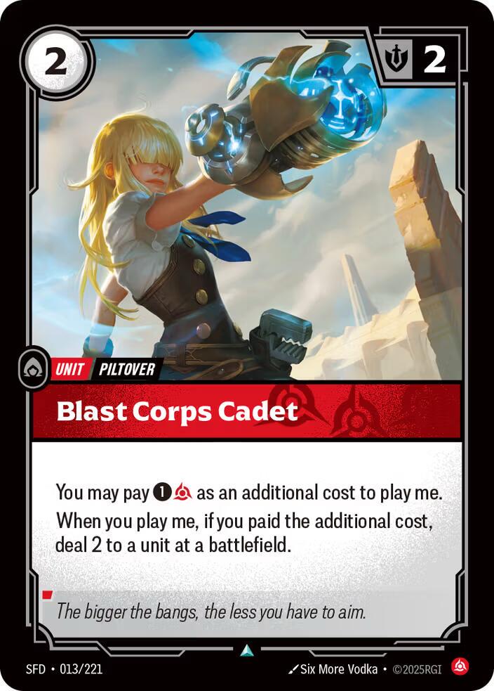Blast Corps Cadet [Foil] #13 Prices | Riftbound Spiritforged