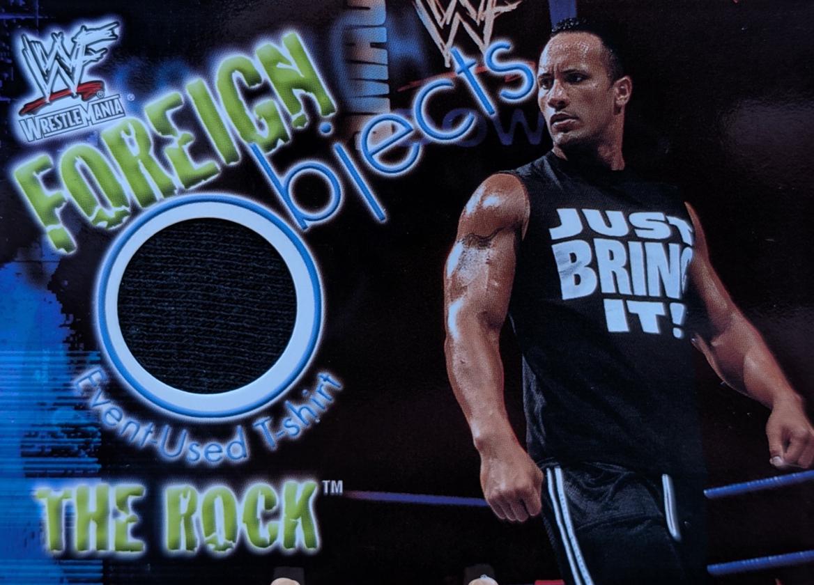 The Rock Prices | 2001 Fleer WWF Wrestlemania Foreign Objects ...