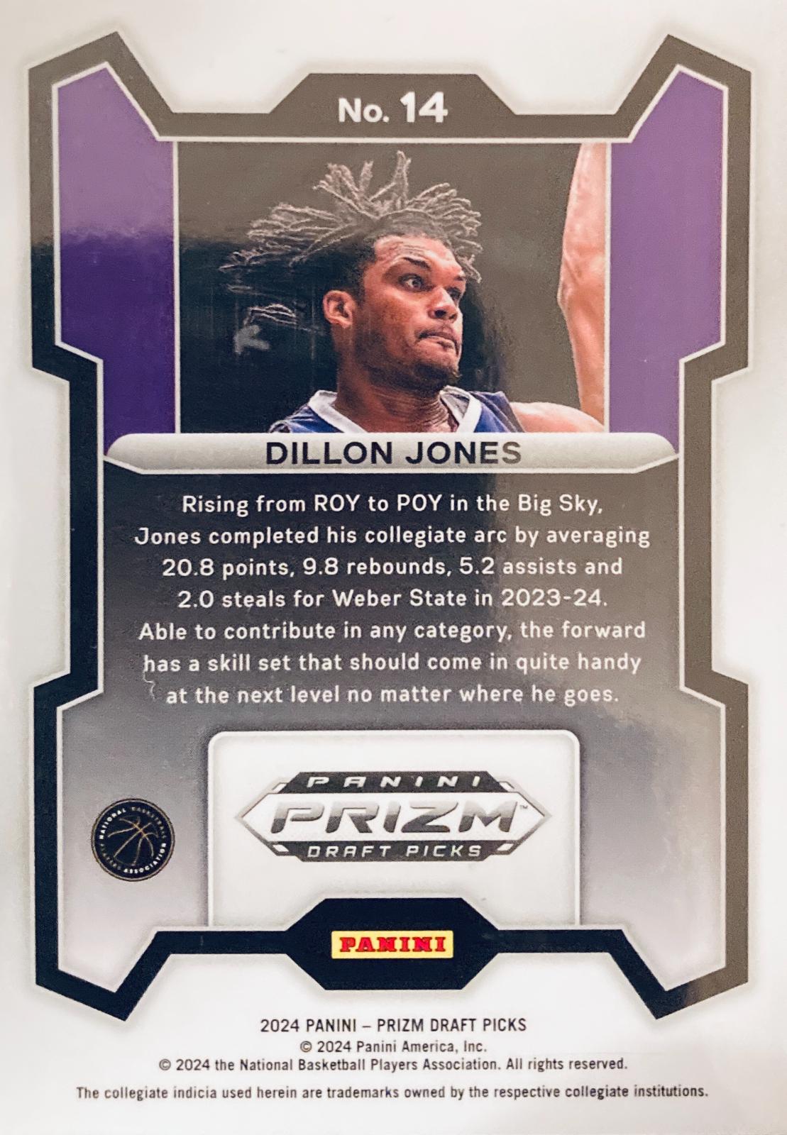 Dillon Jones #14 Prices [Rookie] | 2024 Prizm Draft Picks | Basketball ...