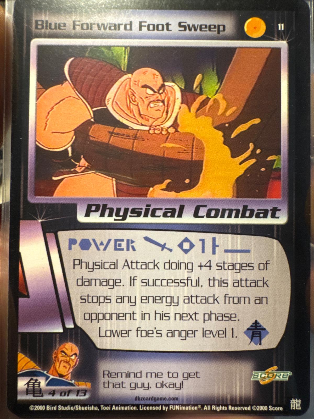 Blue Forward Foot Sweep 11 Prices | Dragon Ball Z Saiyan Saga | Dragon ...