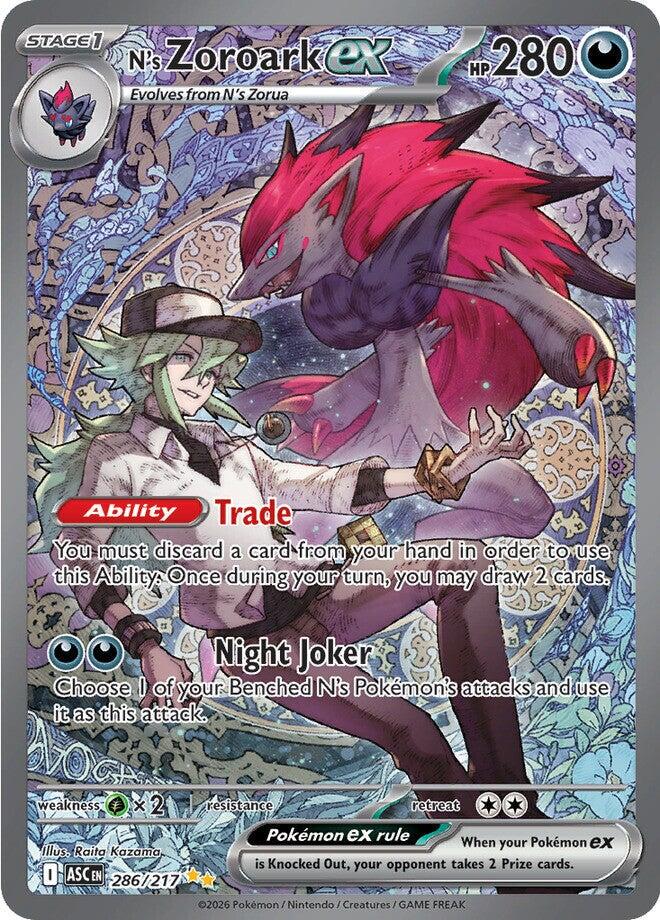 N's Zoroark ex #286 Prices | Pokemon Ascended Heroes | Pokemon Cards